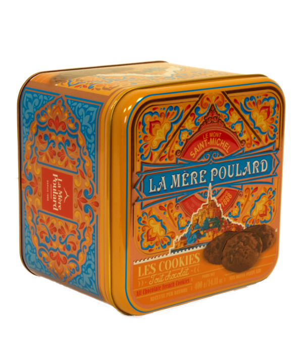 Mythical tin chocolate cookies 400g | Biscuiterie La Mère Poulard