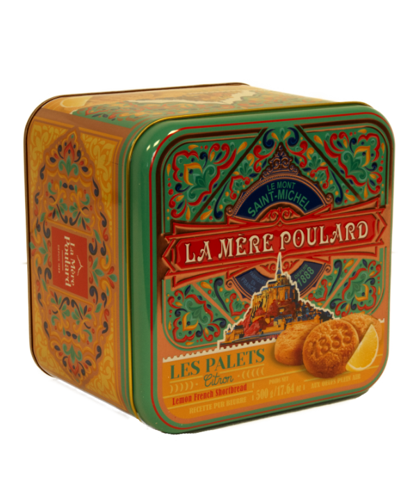 Coffret Mythique de palets citron 500g | Biscuiterie La Mère Poulard